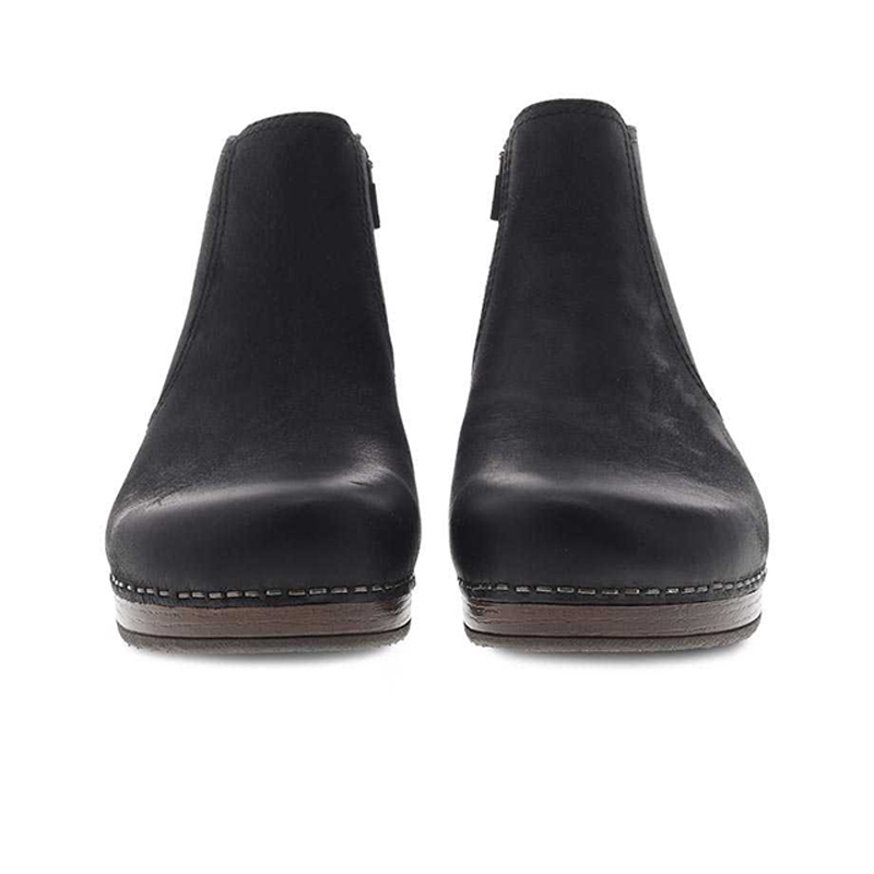 Dansko BARBARA BURNISHED NUBUCK BLACK - TRONCHETTO DONNA - Latini Sport