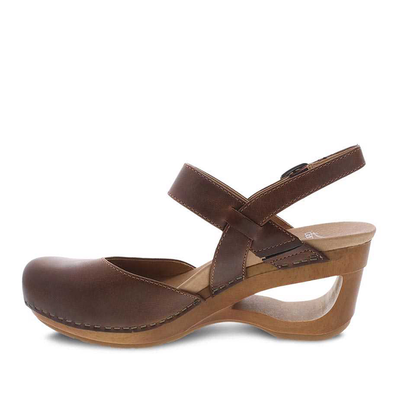 Dansko TACI TAN WAXY CALF - SANDALO MARY JANE DONNA - Latini Sport