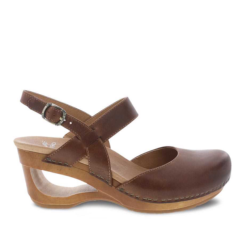 Dansko TACI TAN WAXY CALF - SANDALO MARY JANE DONNA - Latini Sport