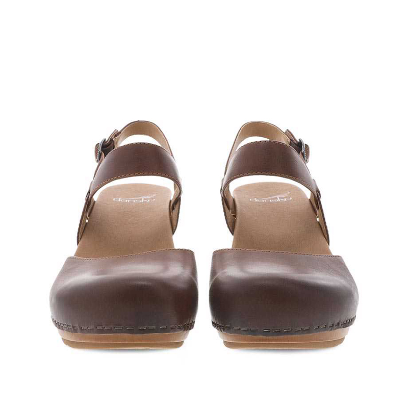 Dansko TACI TAN WAXY CALF - SANDALO MARY JANE DONNA - Latini Sport