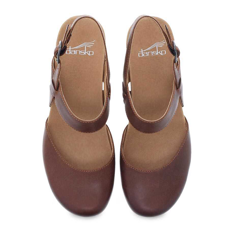 Dansko TACI TAN WAXY CALF - SANDALO MARY JANE DONNA - Latini Sport