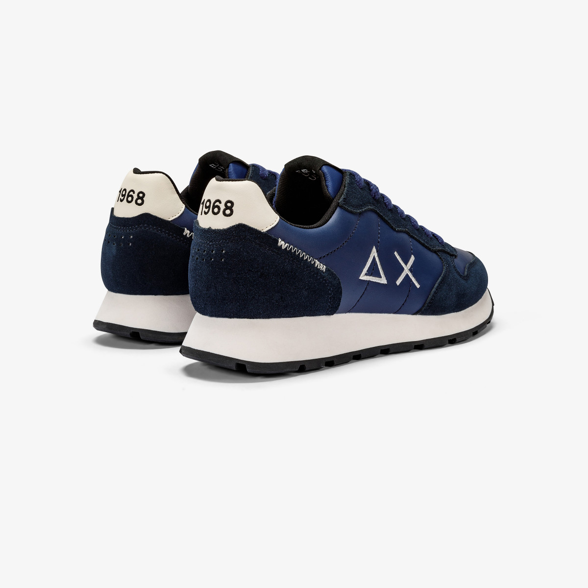 SUN68 Tom Classic Navy Blue - Sneaker da Uomo in Pelle e Camoscio ...
