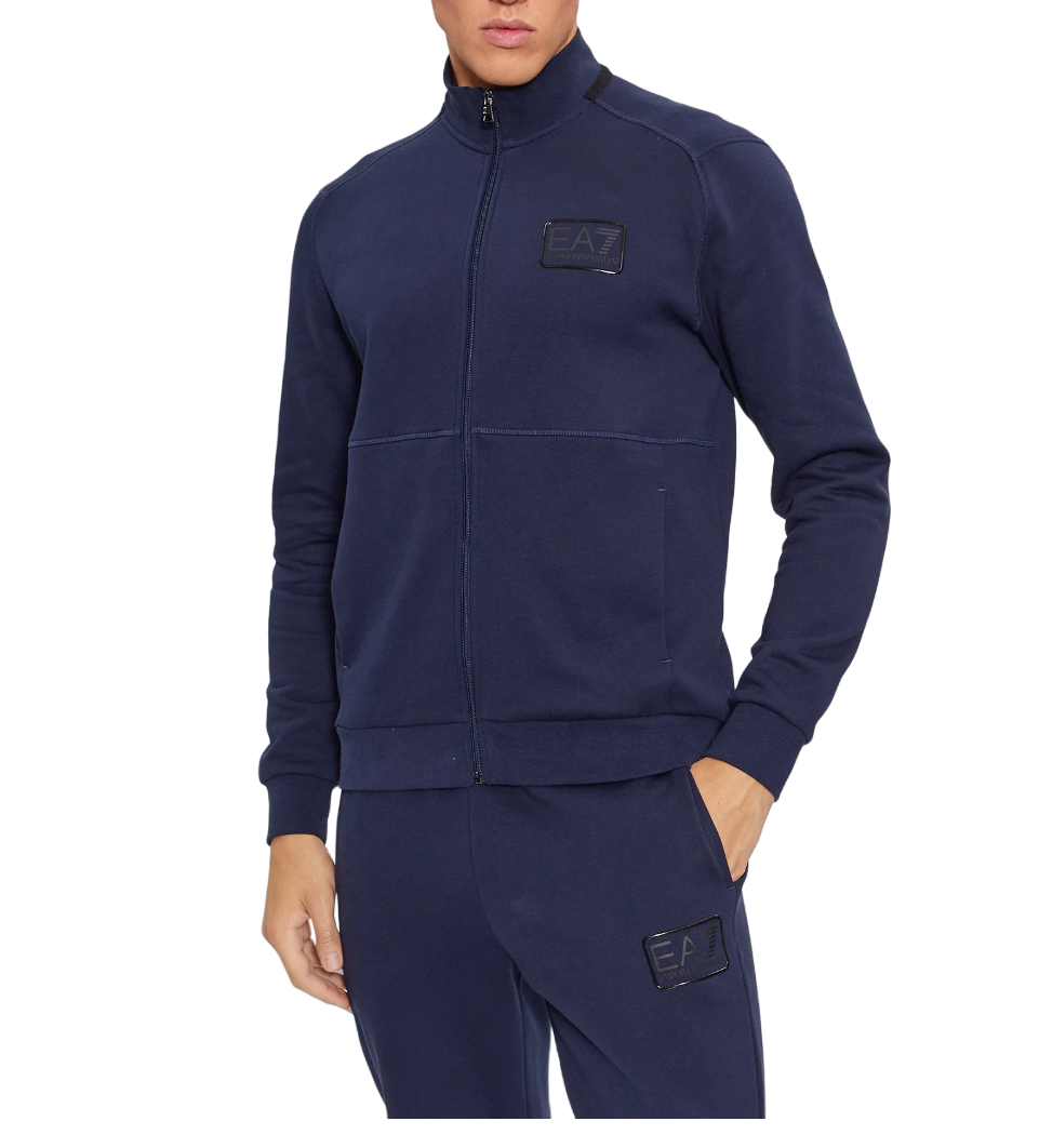 EA7 EMPORIO ARMANI Tuta da Uomo Core Identity in Misto Cotone Felpato - 6RPV67 - Latini Sport