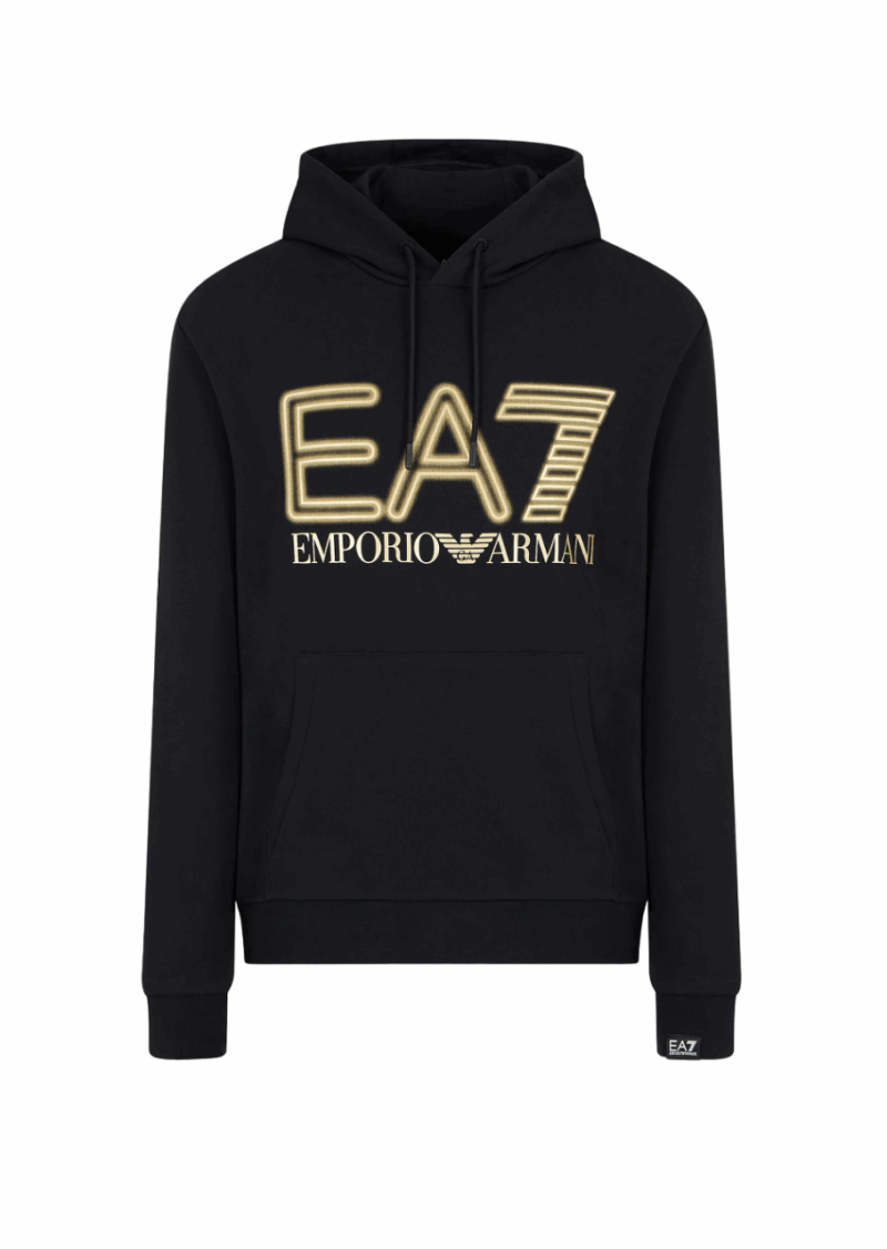 EA7 EMPORIO ARMANI Felpa da Uomo Logo Series in cotone Garzato con cappuccio – 3DPM64 - Latini Sport